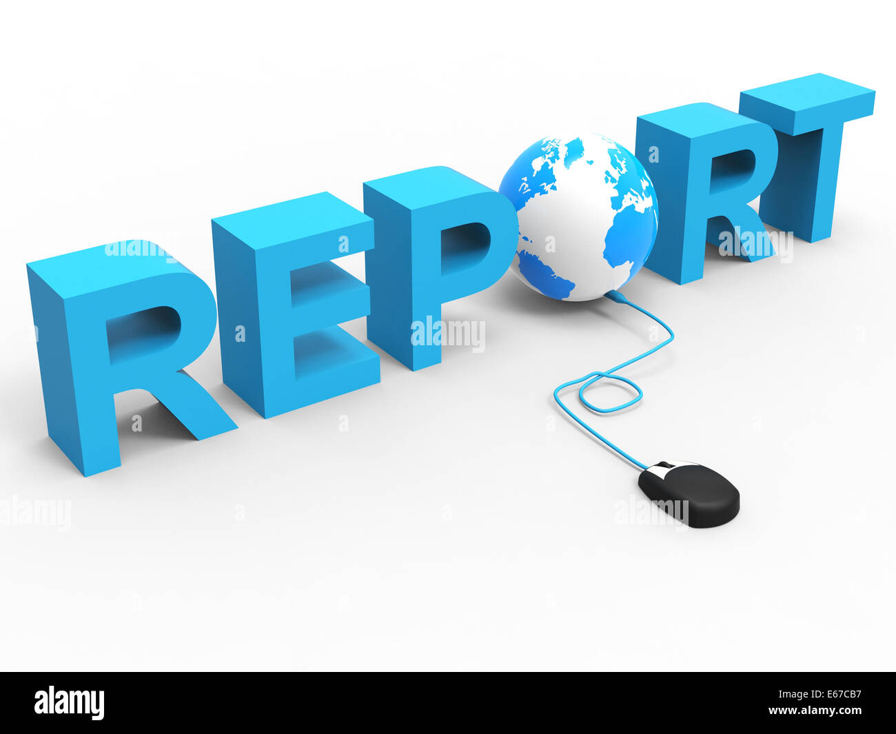 Internet Global Indicating World Wide Web And Progress Report Stock ...