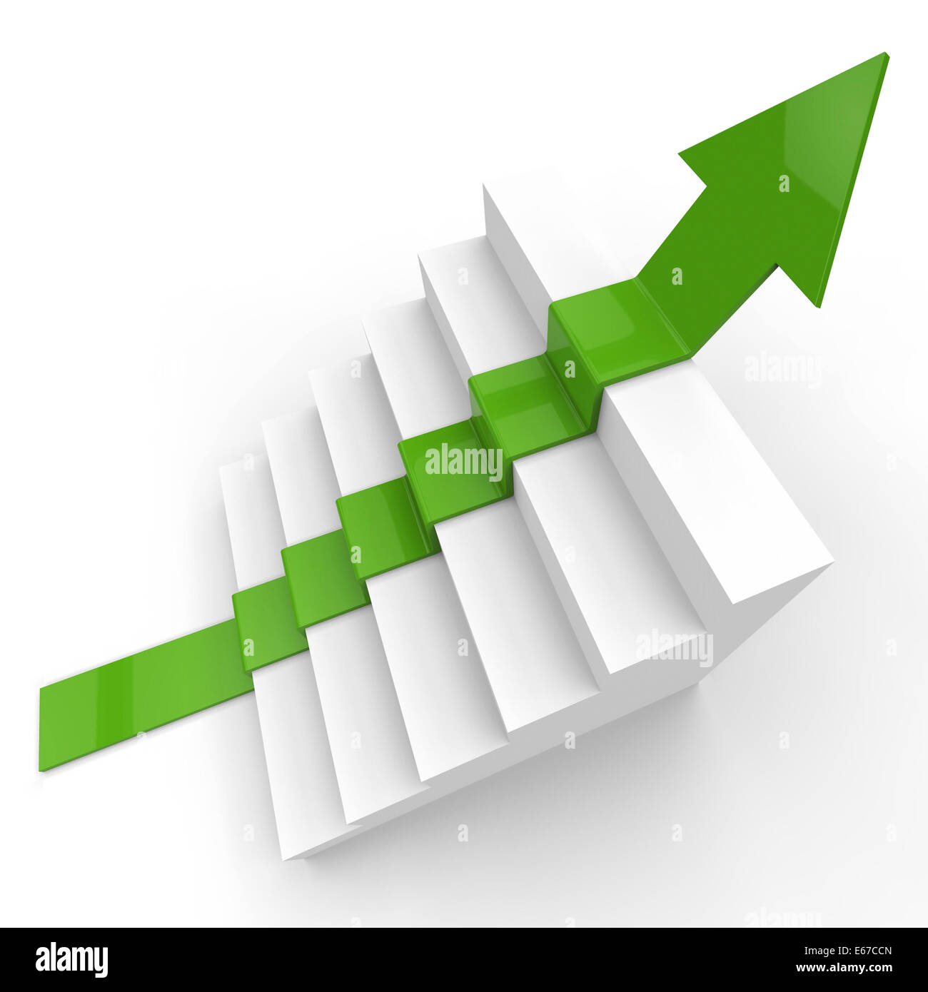 Growth Arrow Representing Success 1St And Stair Stock Photo - Alamy