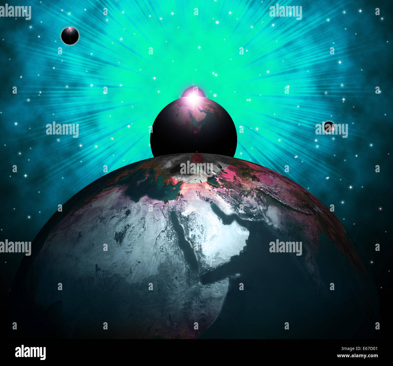 World Planets Indicating Solar System And Global Stock Photo - Alamy