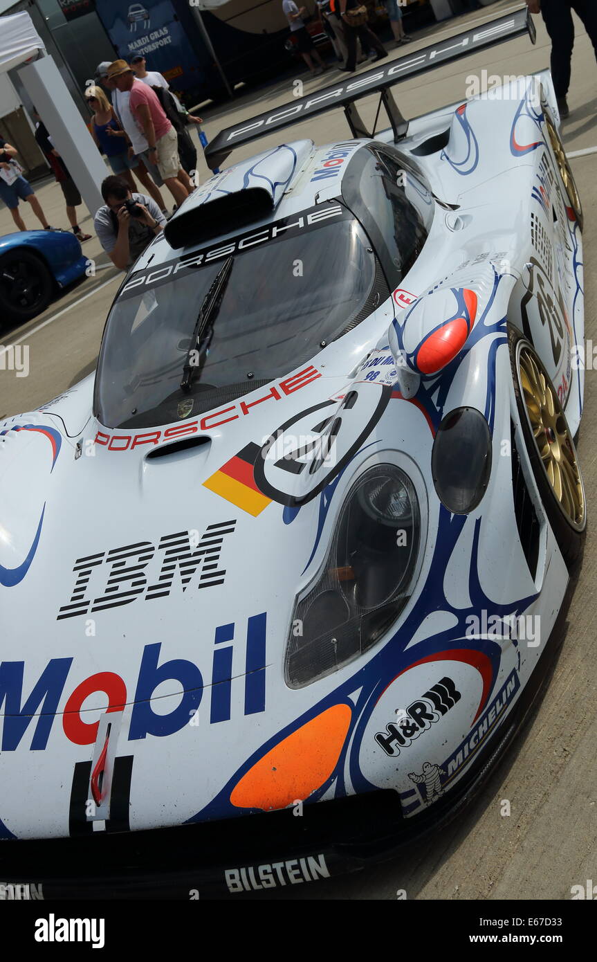 White 1990s GT racing car Stock Photo - Alamy
