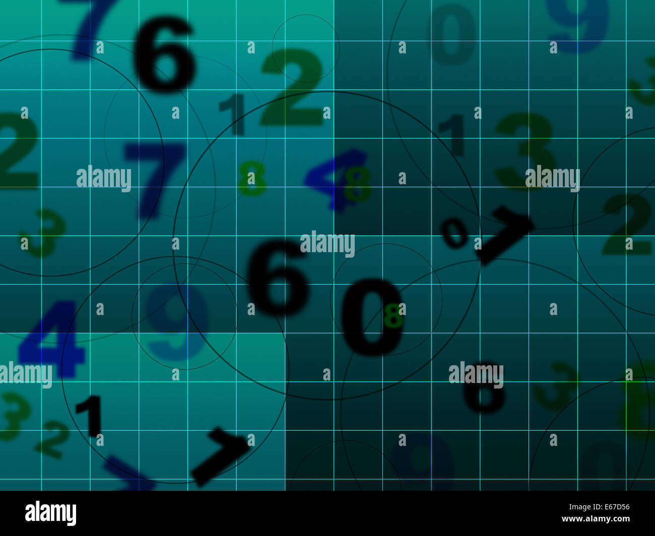 Numbers Education Showing Numeric School And Studying Stock Photo - Alamy