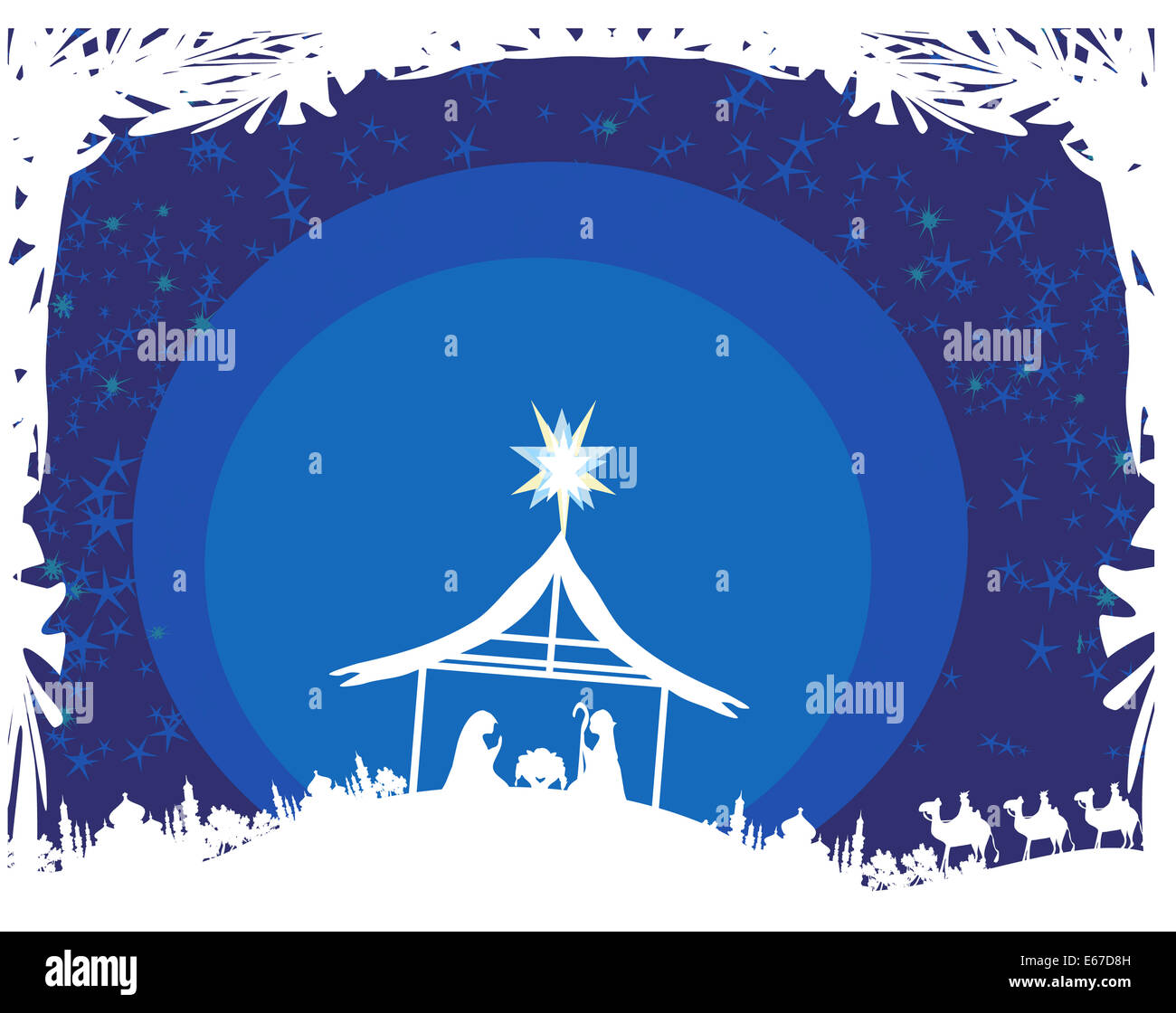 Biblical scene - birth of Jesus in Bethlehem Stock Photo - Alamy