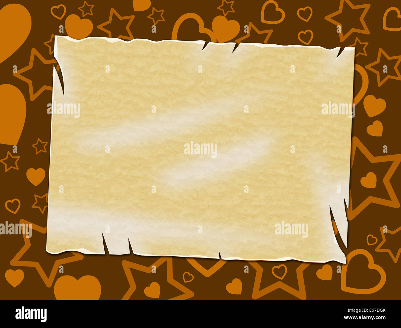 Parchment Paper Indicating Blank Space And Vintage Stock Photo - Alamy