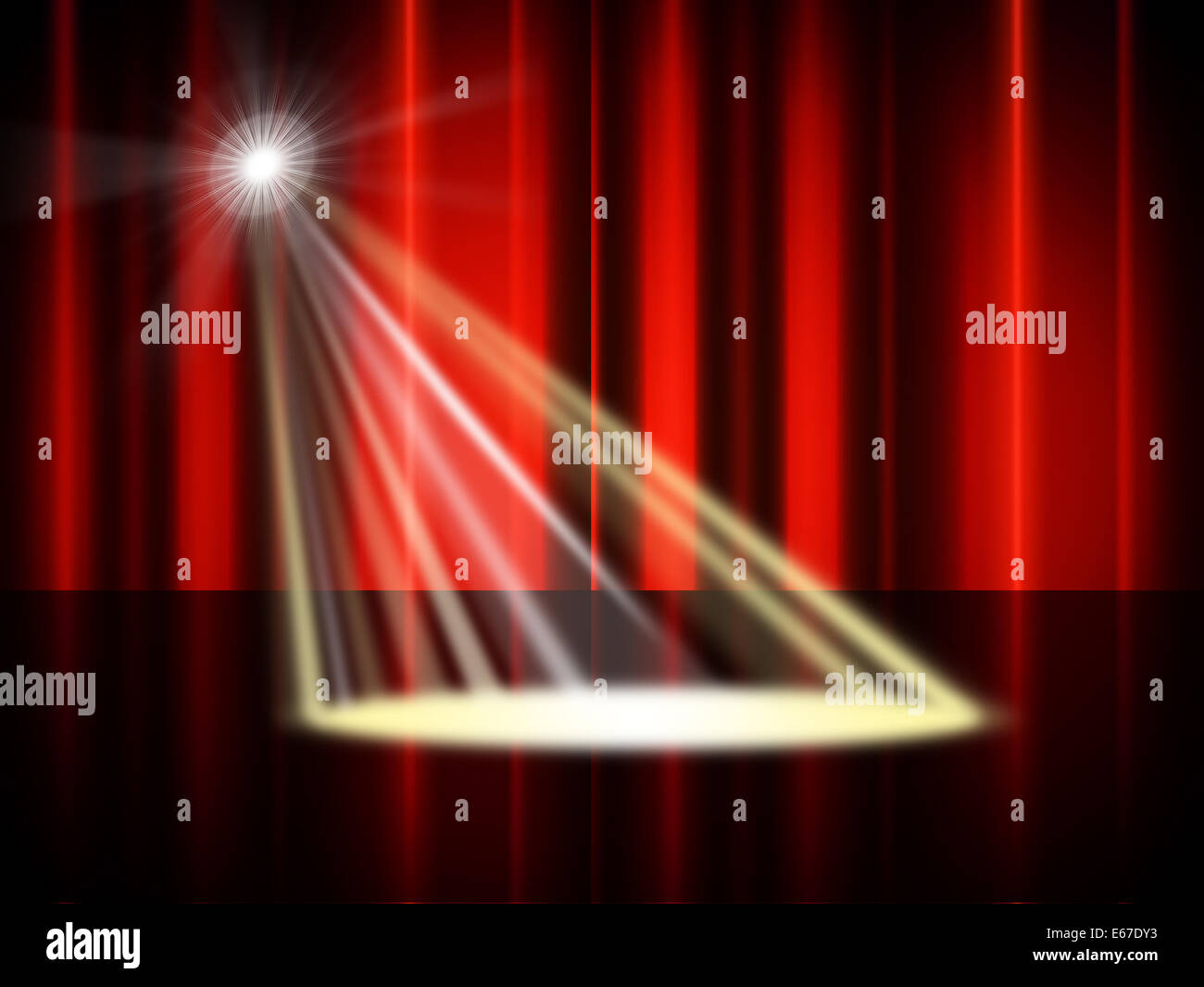 Red Spotlight Showing Stage Lights And Drama Stock Photo - Alamy