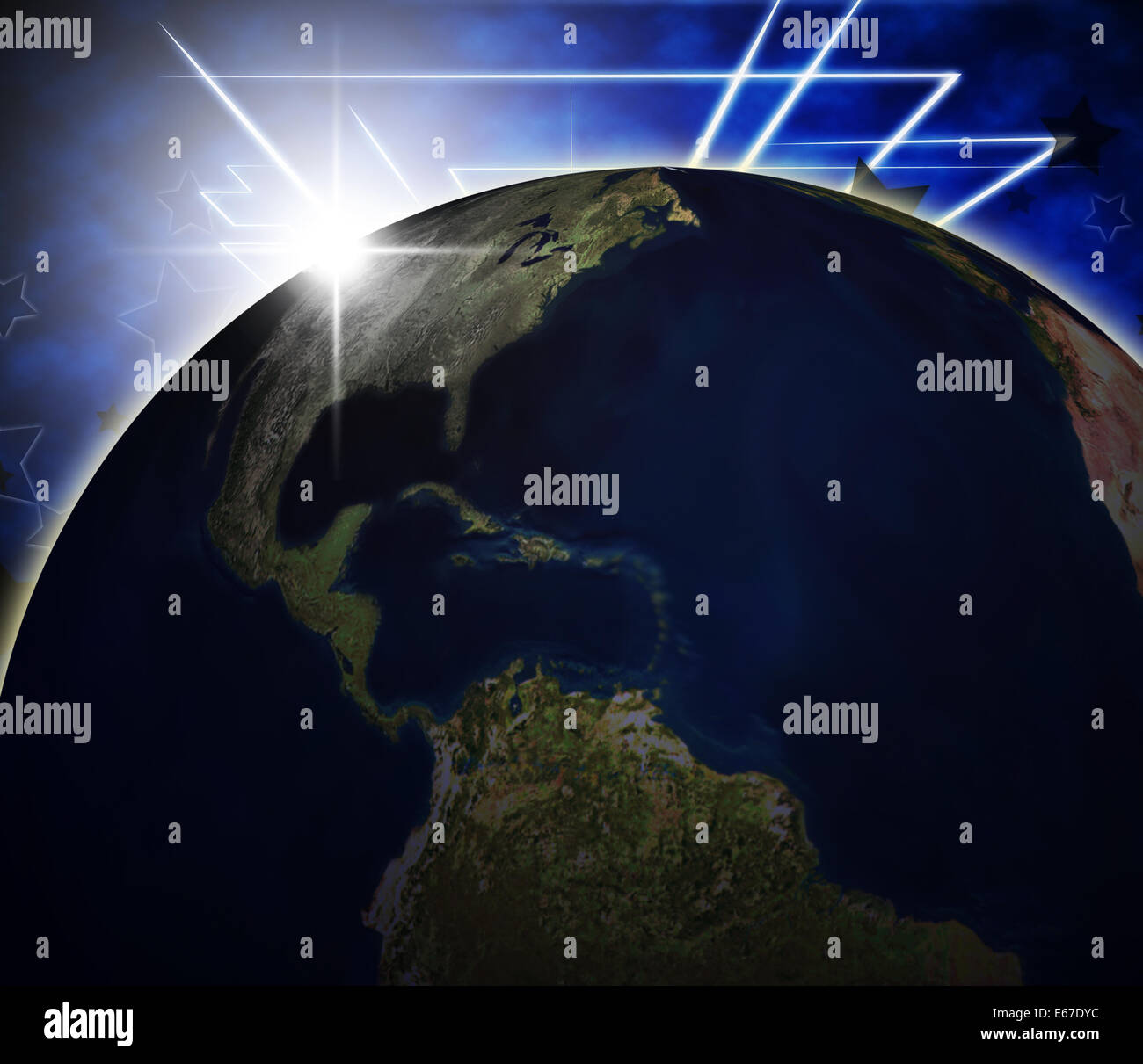 Planets Global Representing Solar System And Universe Stock Photo - Alamy