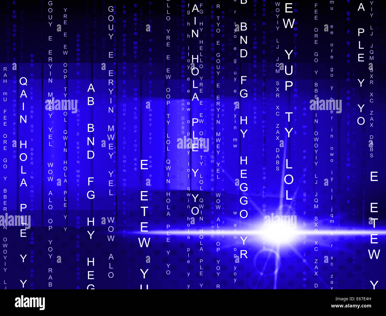 Matrix Glow Representing Light Burst And High-Tech Stock Photo - Alamy