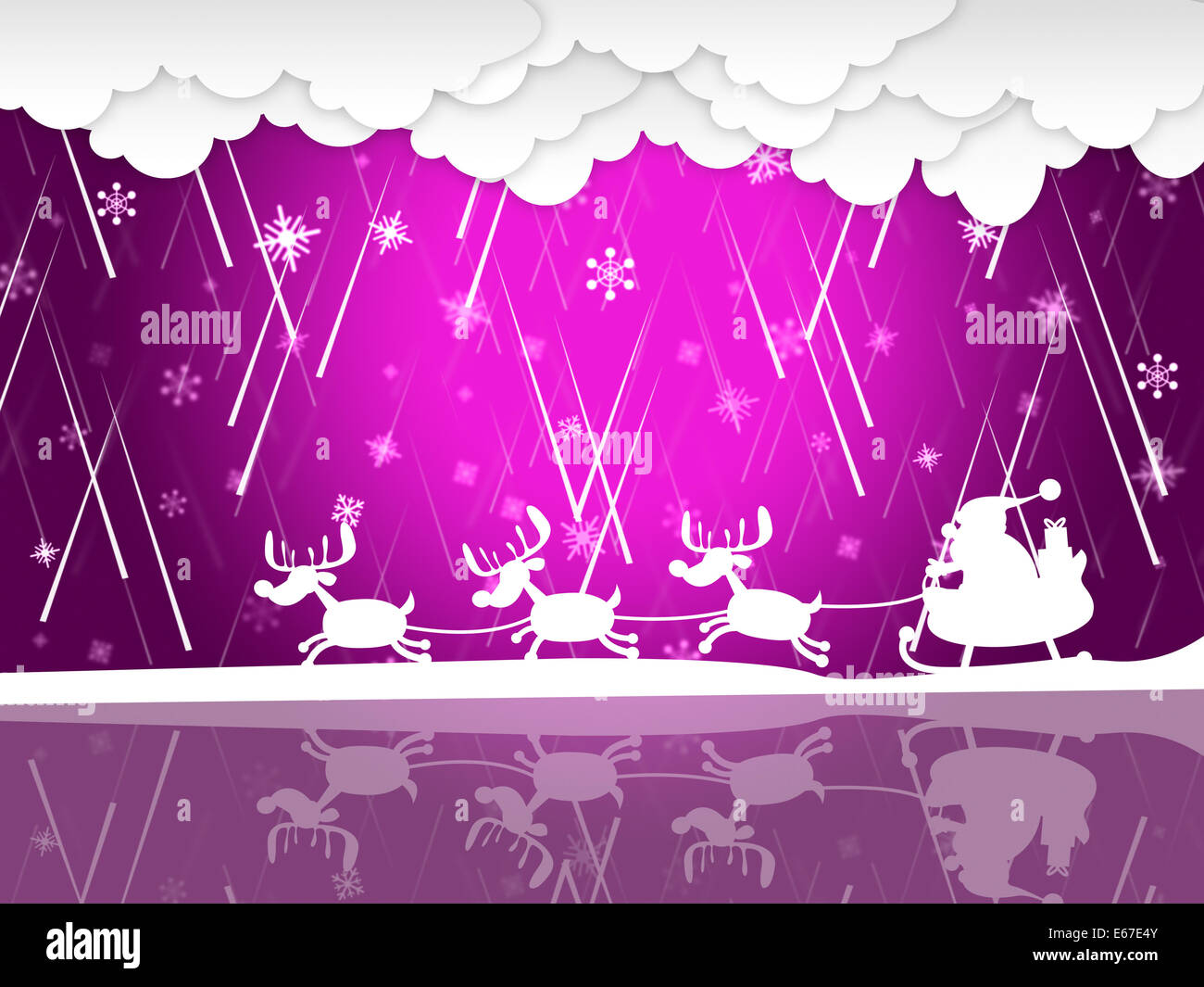Santa Rain Meaning Merry Xmas And Precipitation Stock Photo - Alamy