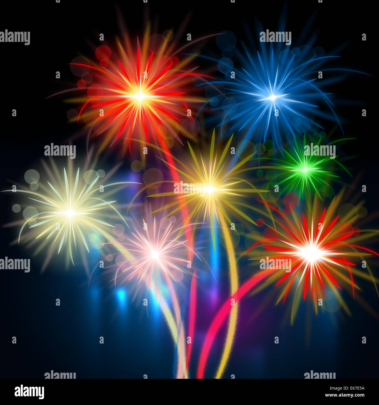 Color Fireworks Meaning Explosion Background And Celebration Stock ...