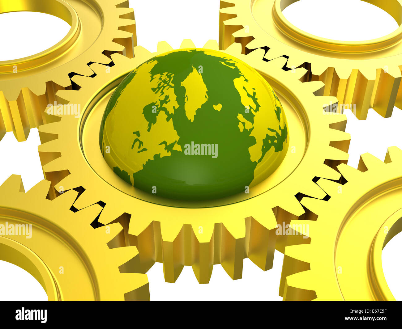 World Computer Representing Global Communications And Server Stock ...