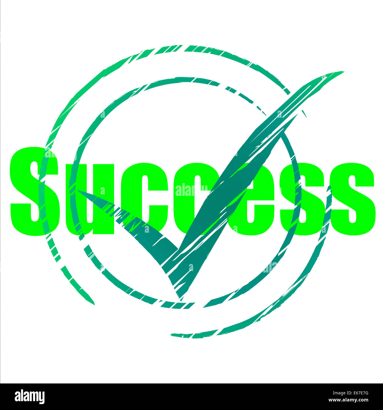 Success Tick Indicating Progress Confirmed And Passed Stock Photo - Alamy