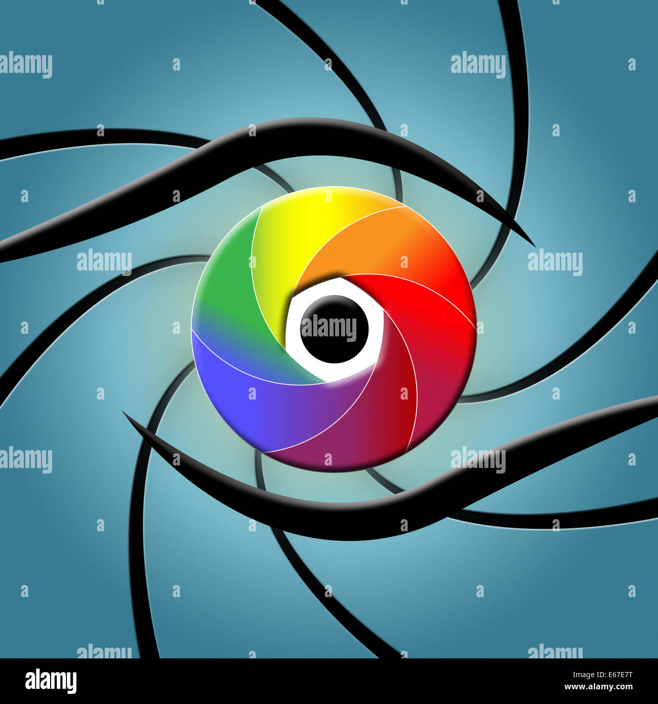 Spectrum Eye Meaning Colorful Background And Multicolored Stock Photo ...