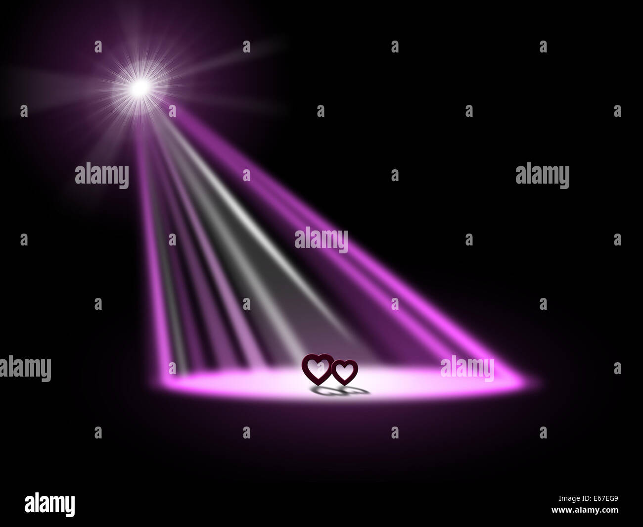 Stage Spotlight Indicating Glow Illuminated And Red Stock Photo - Alamy