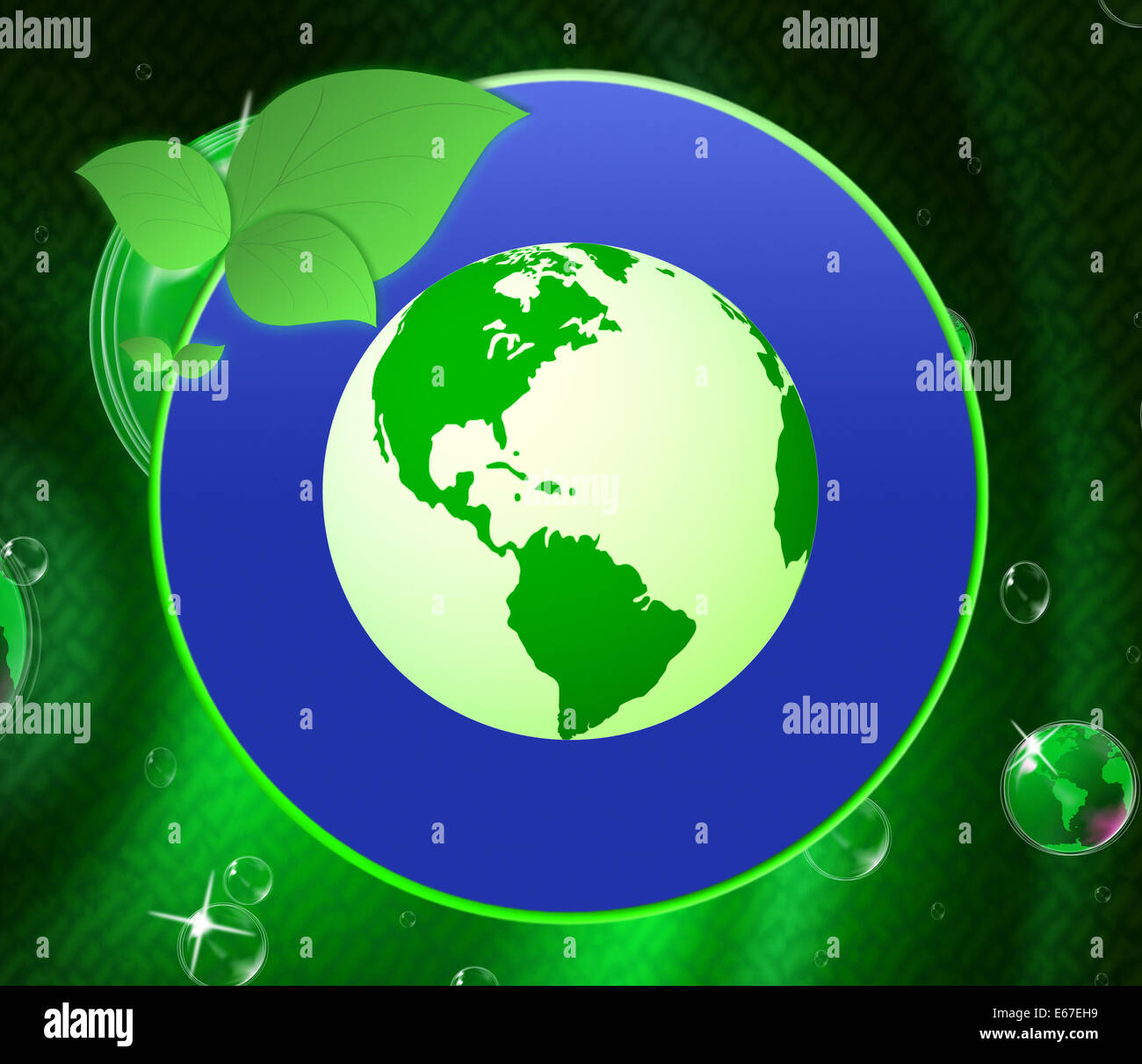 Eco Friendly Indicating Go Green And Planet Stock Photo - Alamy