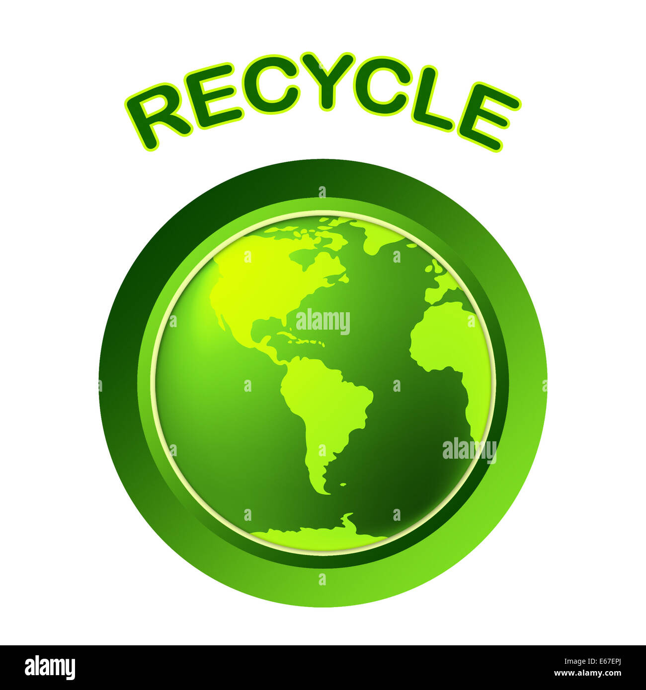 World Recycle Meaning Earth Friendly And Environment Stock Photo - Alamy