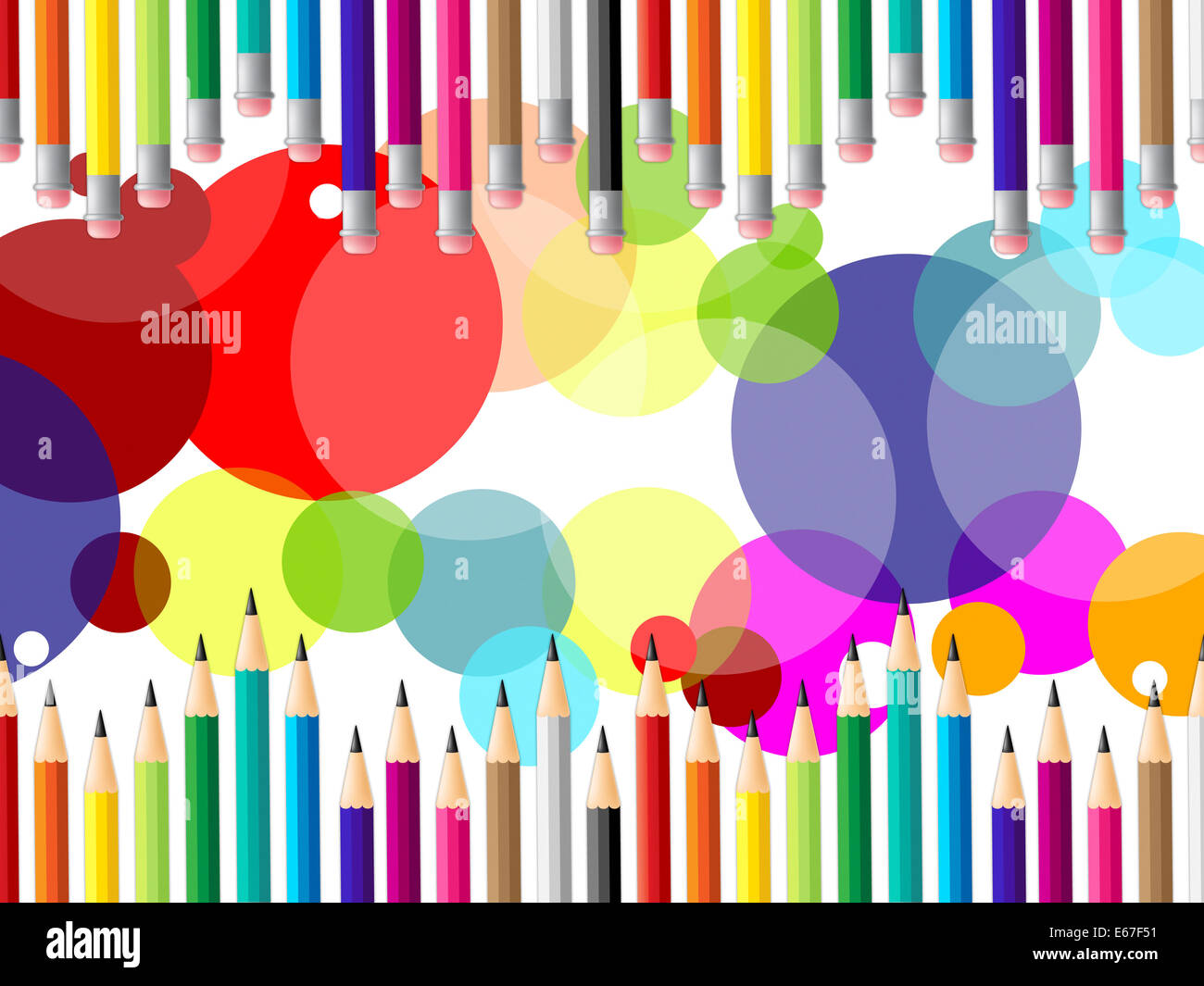 School Education Representing Colors Learning And Pencil Stock Photo ...