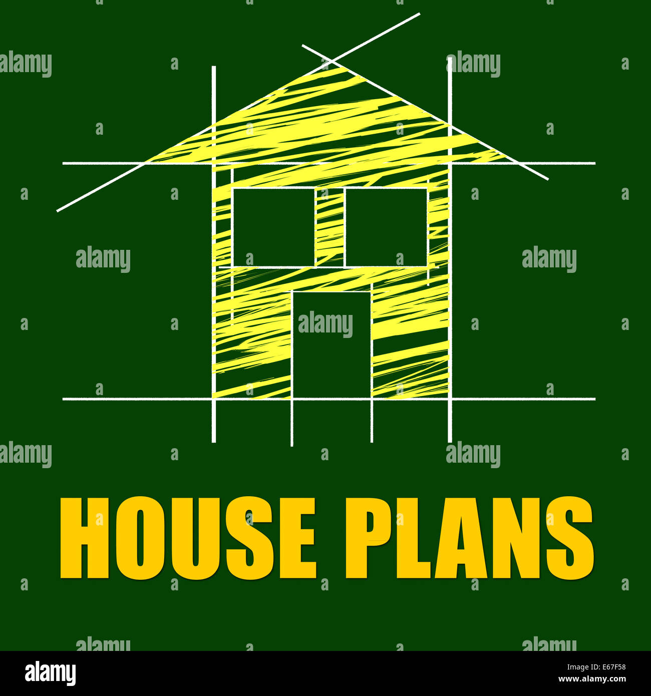 House Plans Indicating Layout Building And Drafting Stock Photo - Alamy