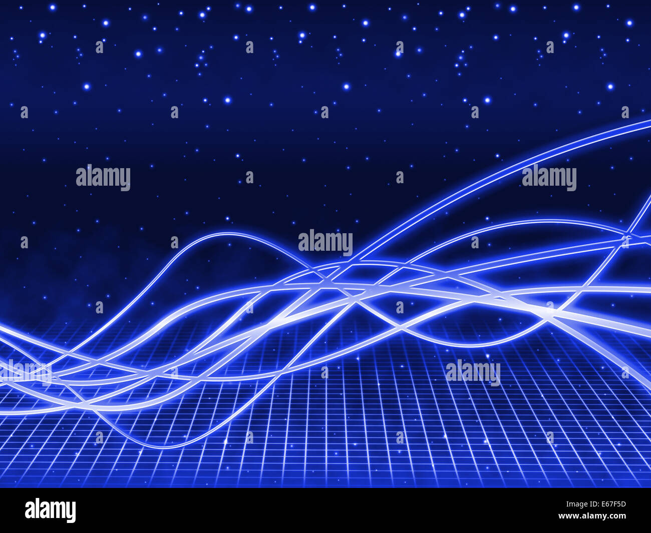Background Blue Indicating Grid Rays And Pattern Stock Photo - Alamy