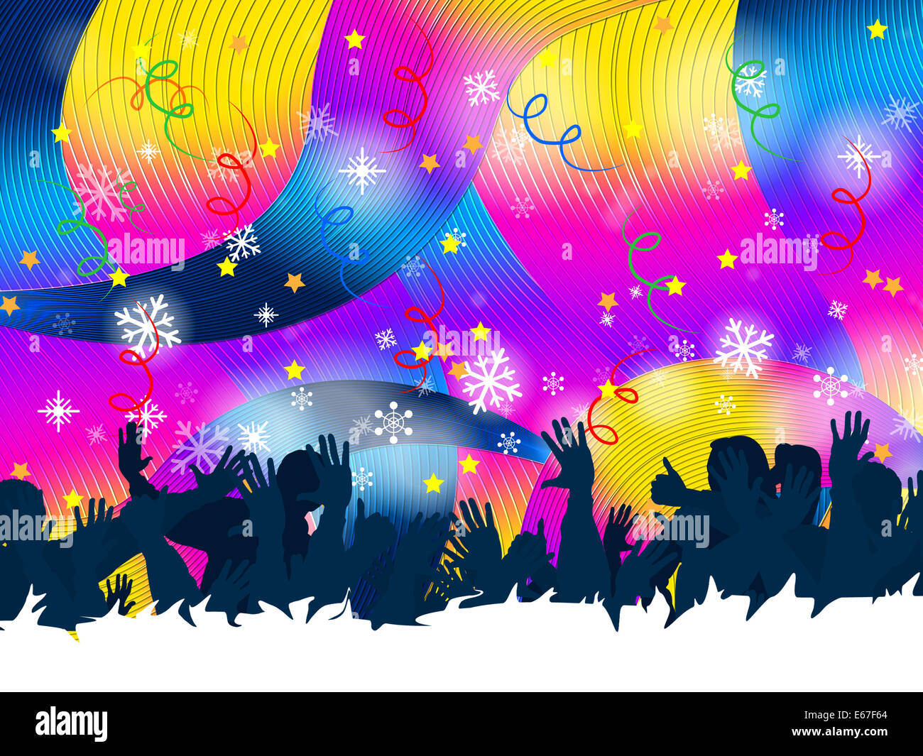 Music Audience Meaning Group Of People And Sound Track Stock Photo - Alamy