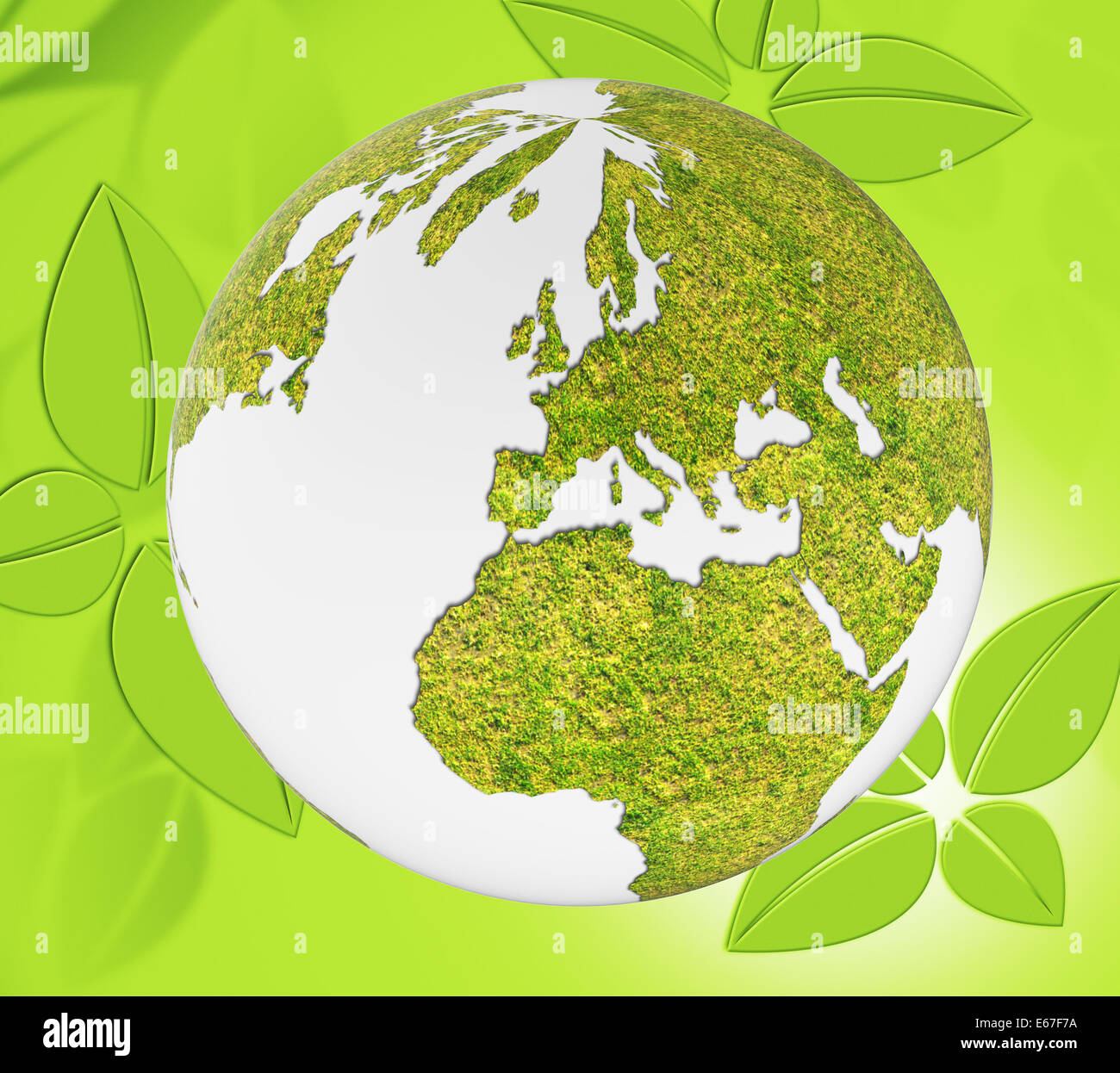 World Nature Showing Trees Globally And Globalise Stock Photo - Alamy