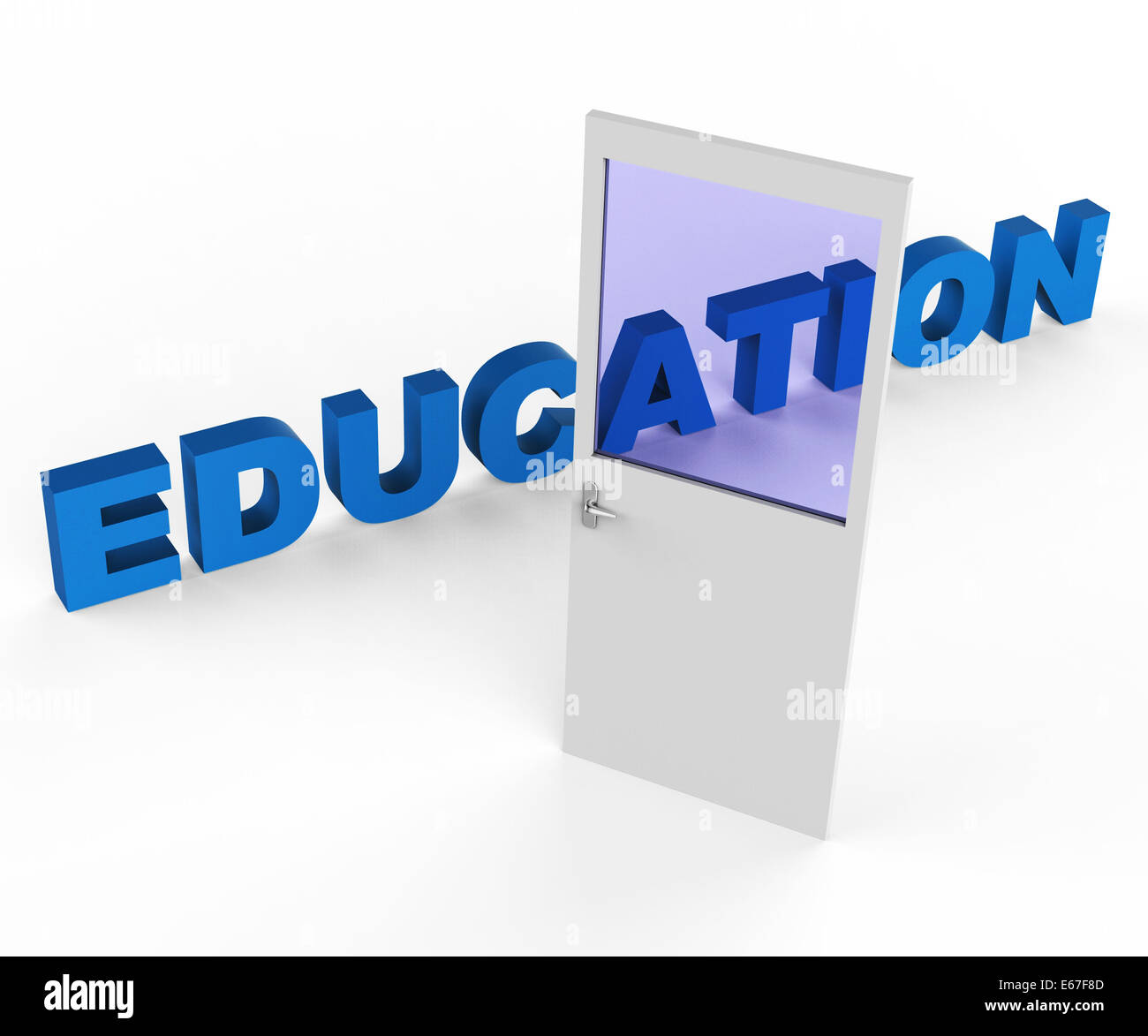 Education Door Meaning University Development And Educated Stock Photo ...