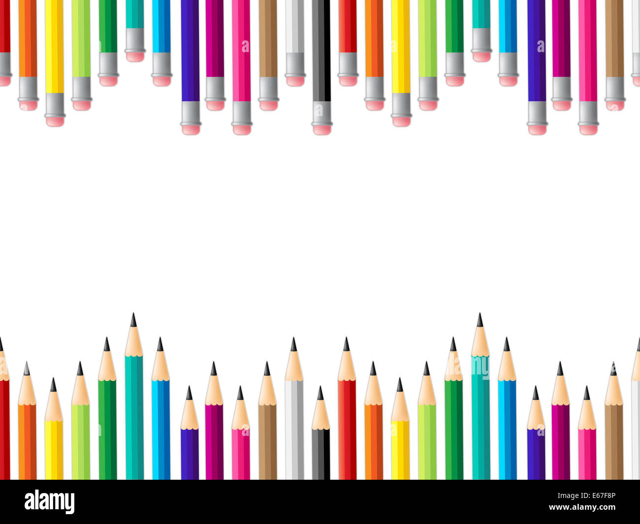 Pencils Education Showing Colors Development And Educating Stock Photo ...