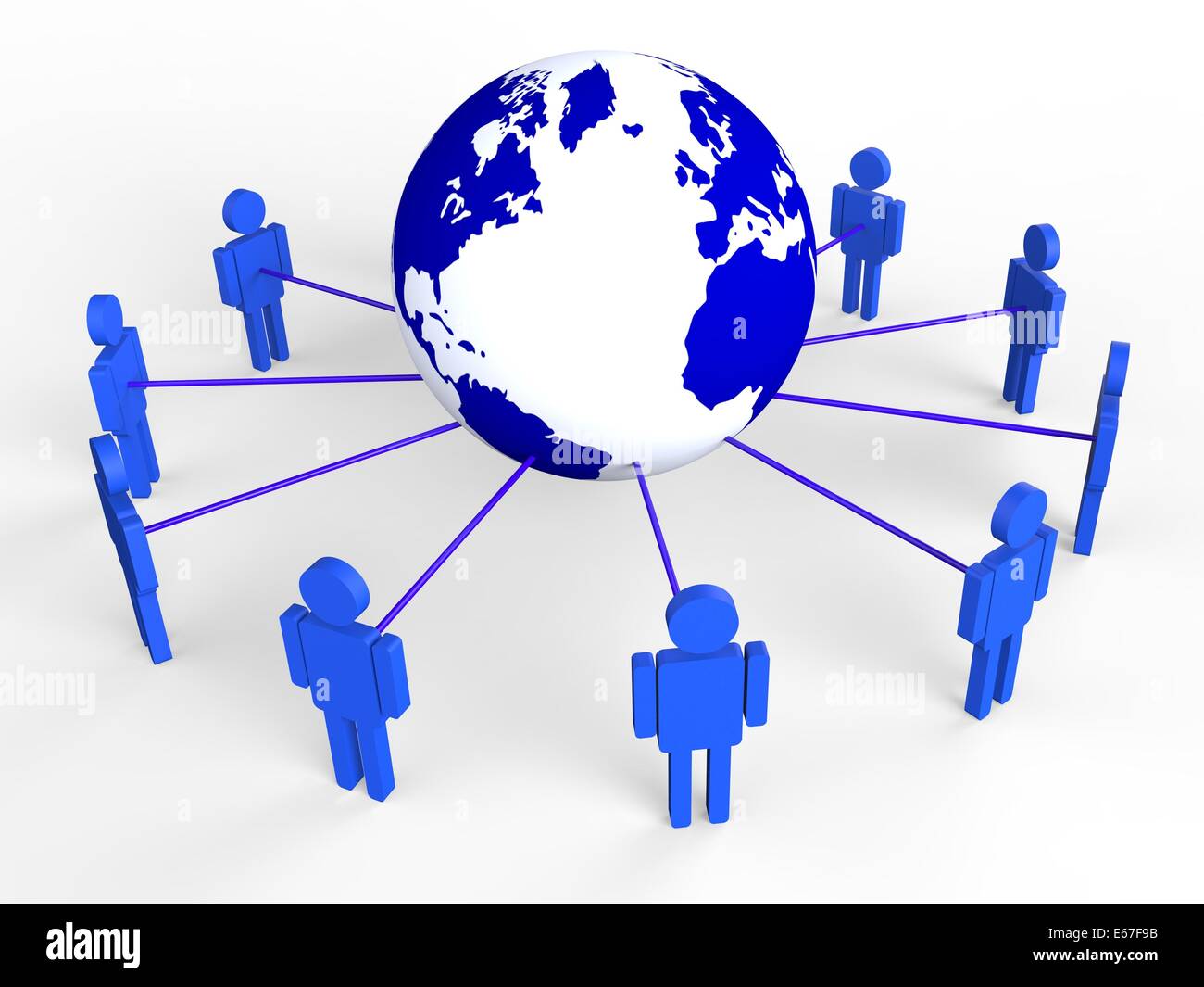 Network Computer Indicating Planet Globalization And Globalise Stock ...