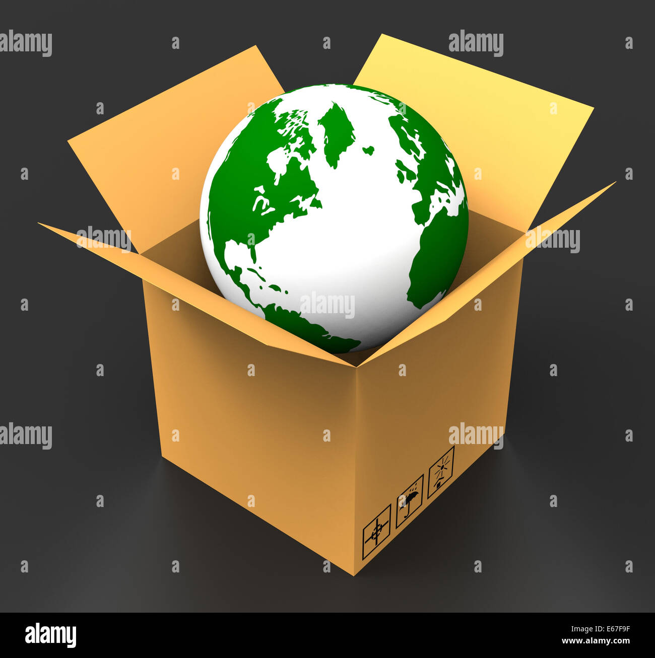 Delivery World Showing Globally Globalization And Sending Stock Photo ...