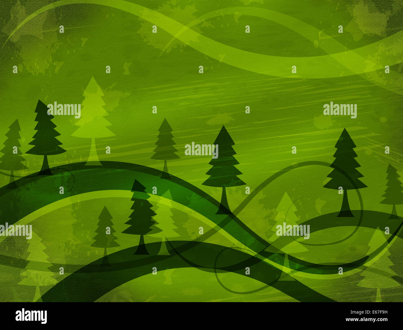Tree Background Showing Reforestation Branch And Meadow Stock Photo - Alamy