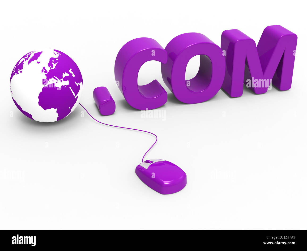 Dot Com Meaning World Wide Web And Web Site Stock Photo - Alamy