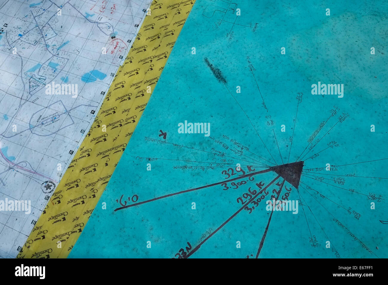 A military vector chart with map at the Israeli military observation ...
