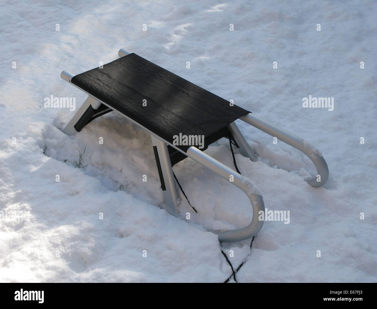 A porsche design metal aluminium sledge Stock Photo - Alamy