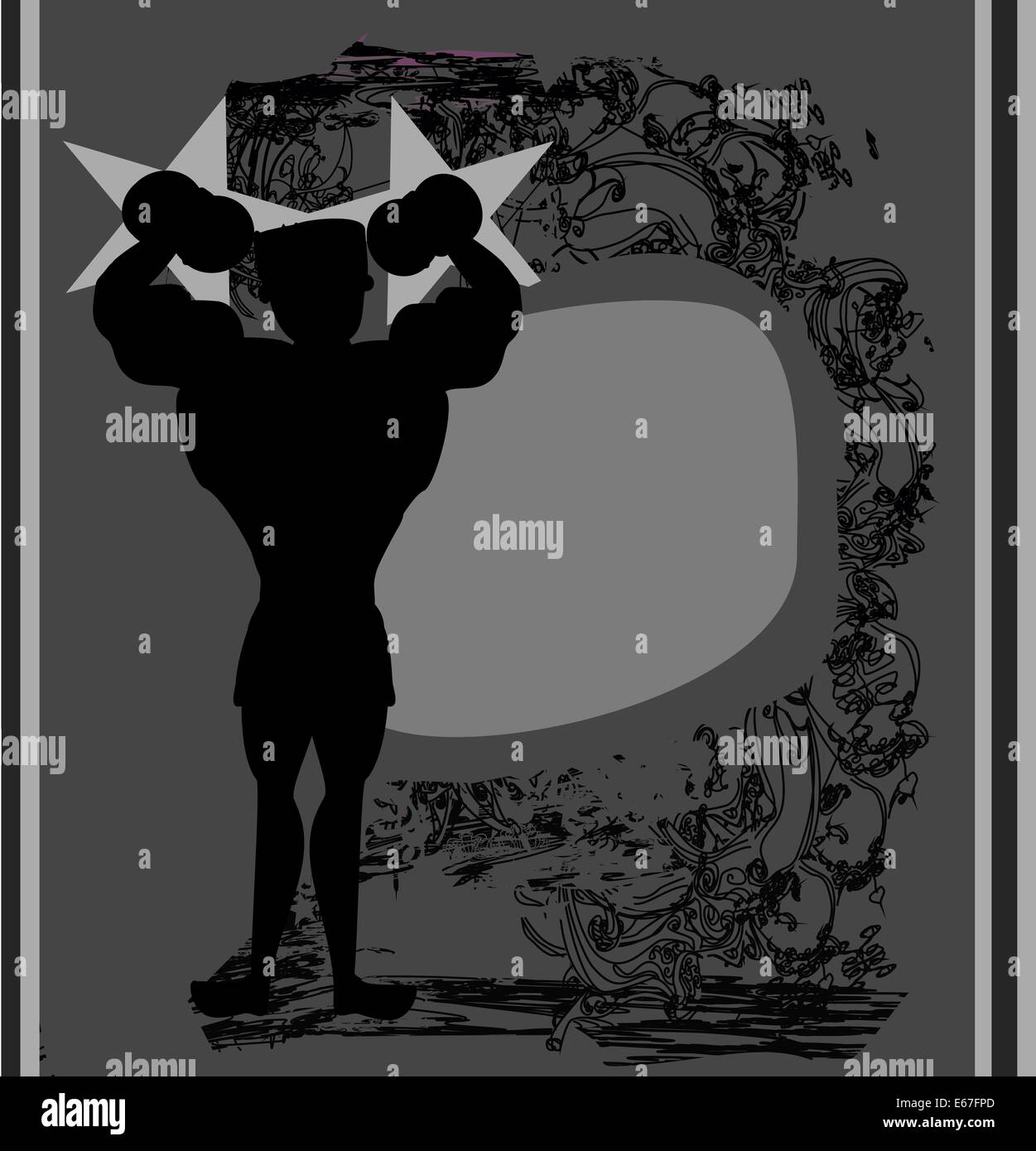 Strong man - abstract grunge background Stock Photo - Alamy