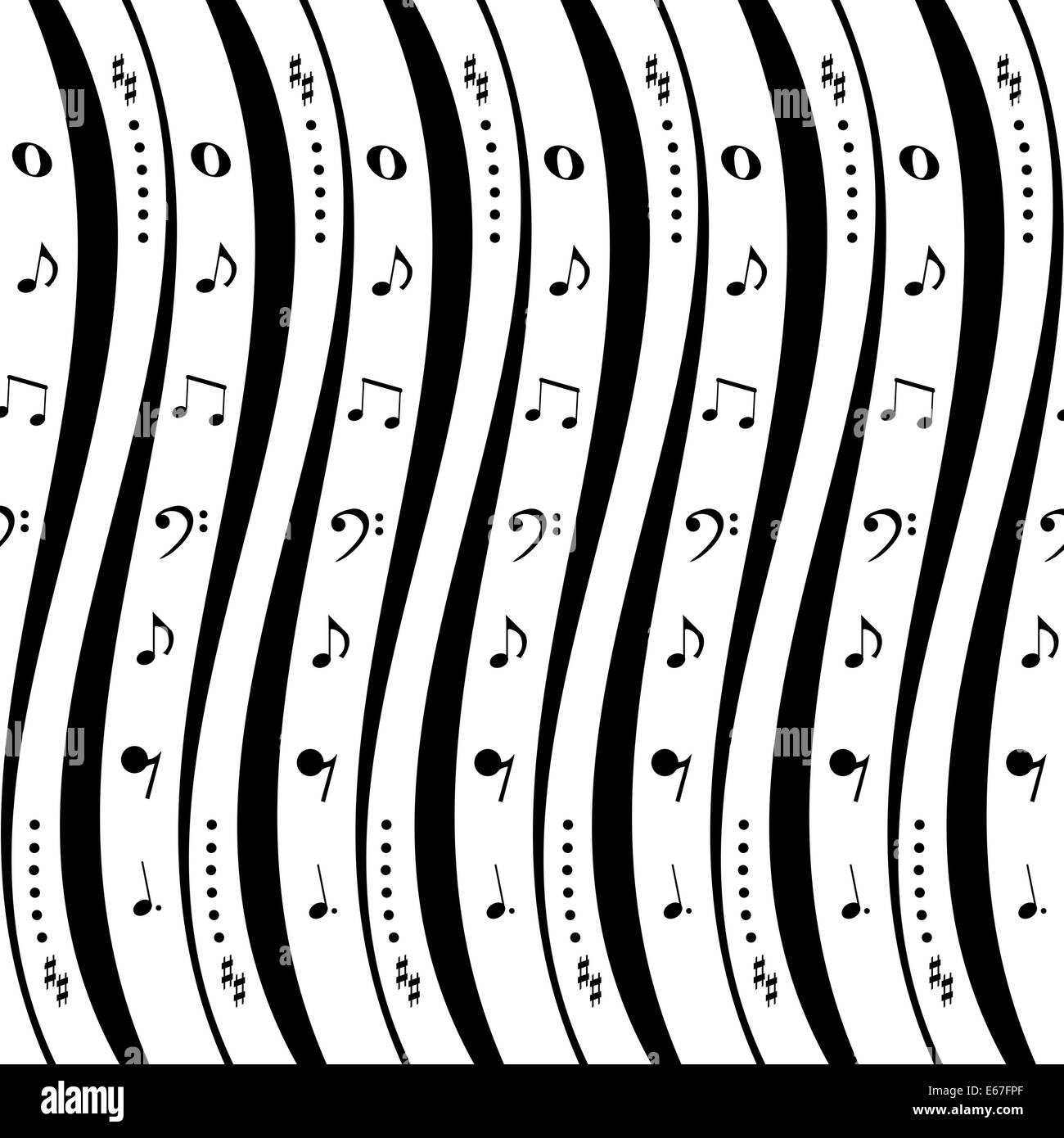 Seamless background with music notes pattern Stock Photo - Alamy