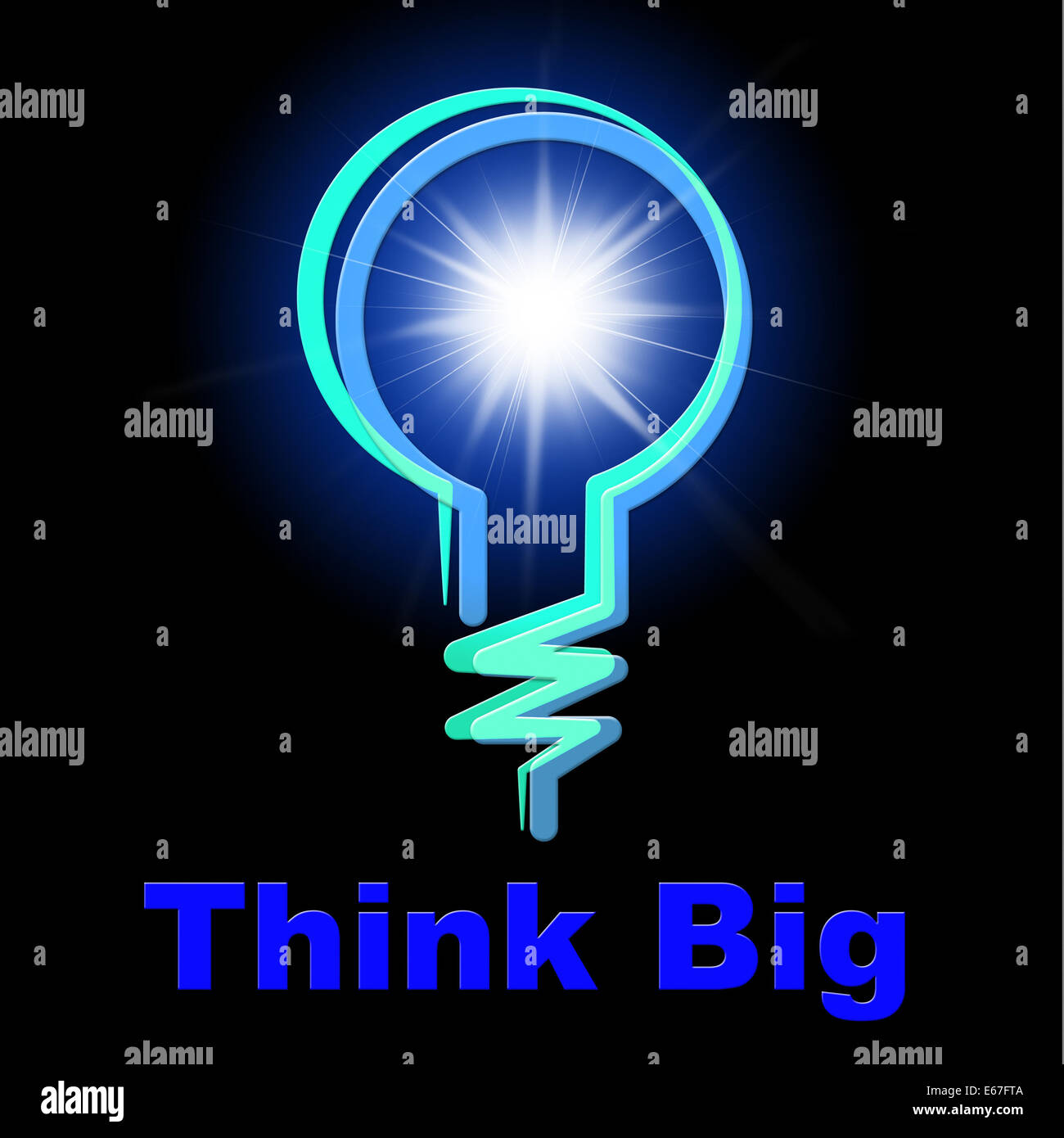 Light Bulb Meaning Think About It And Reflecting Plan Stock Photo - Alamy