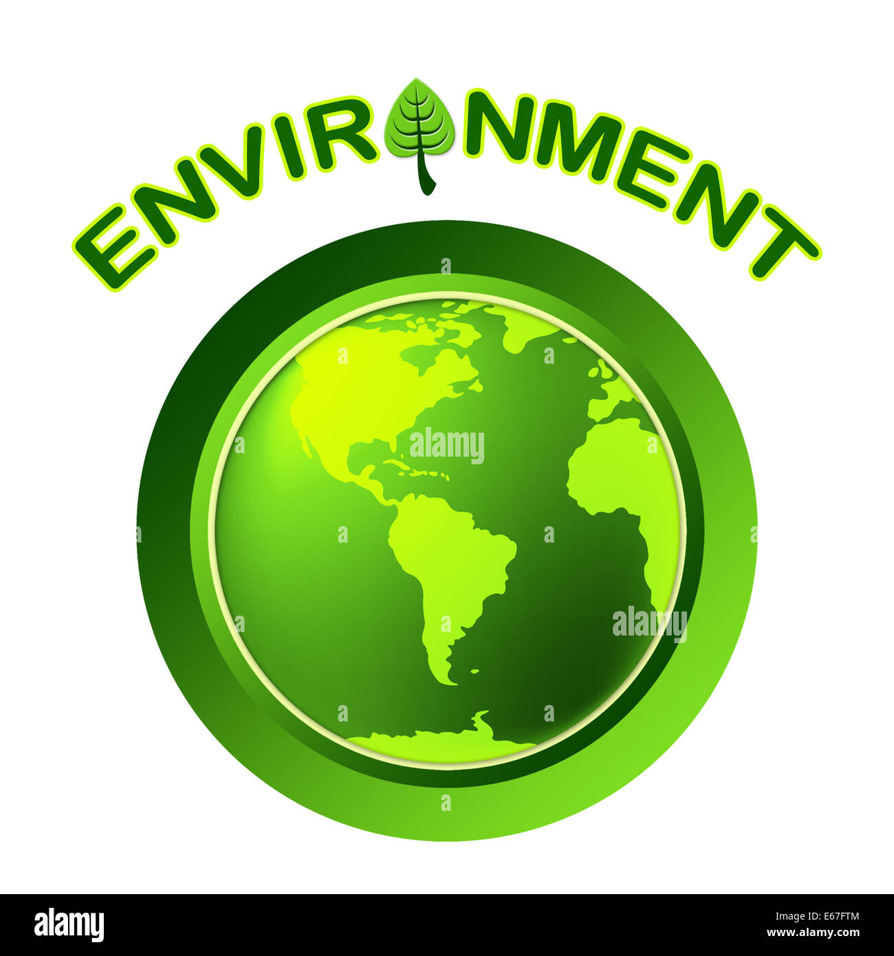 Environment Globe Showing Earth Friendly And Natural Stock Photo - Alamy