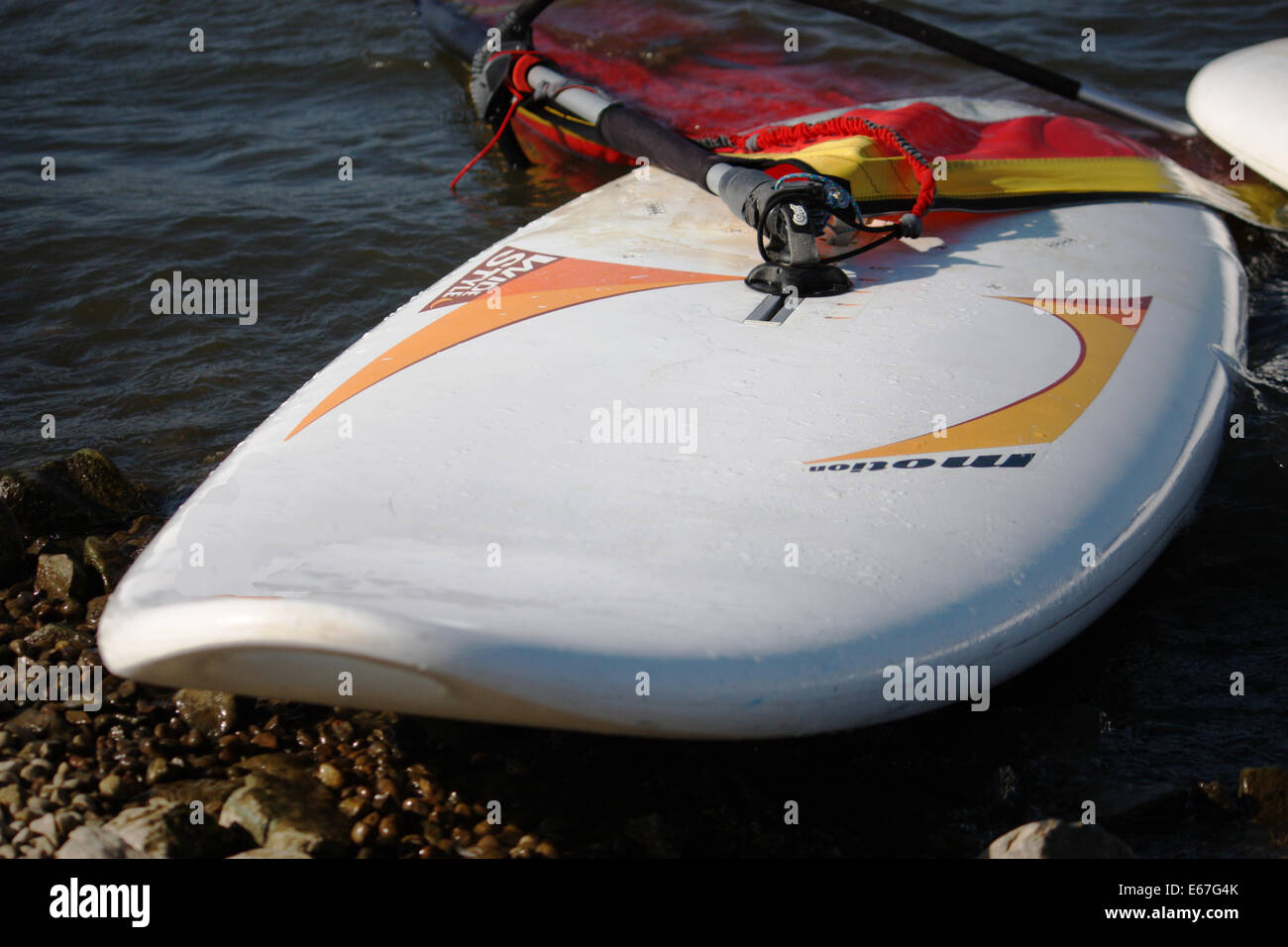 Windsurf board on beach hi-res stock photography and images - Alamy