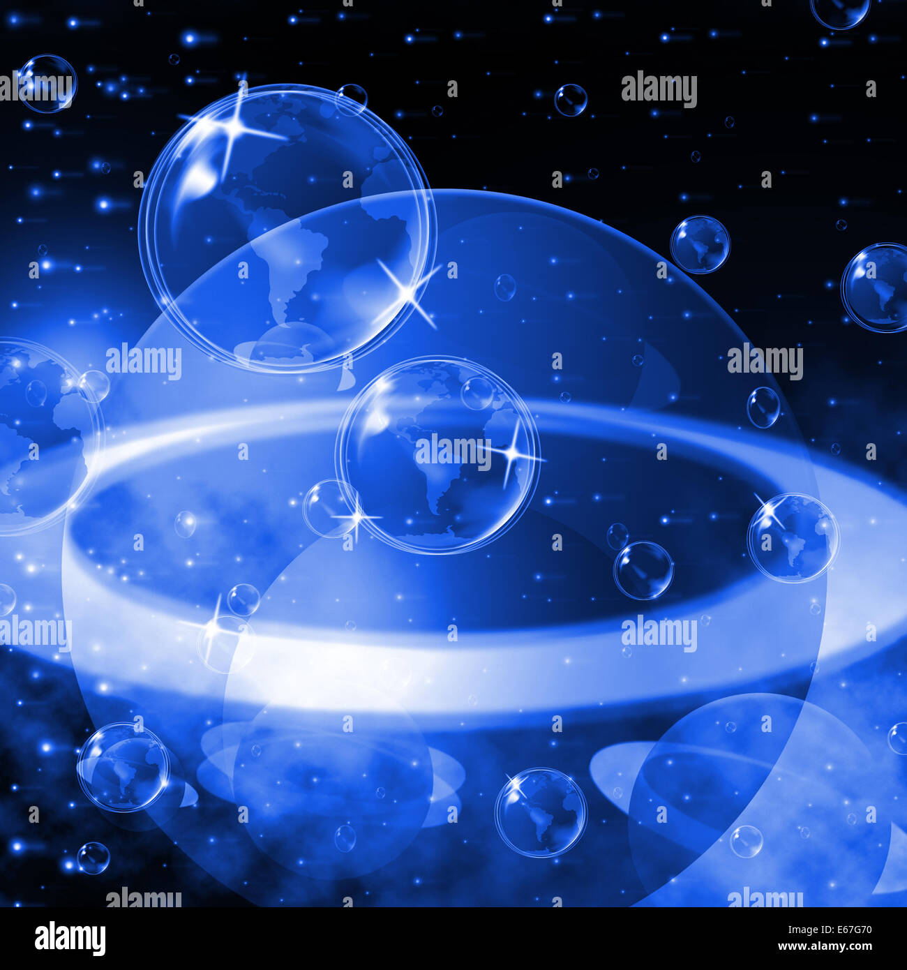 Space Planets Showing Celestial Universe And World Stock Photo - Alamy