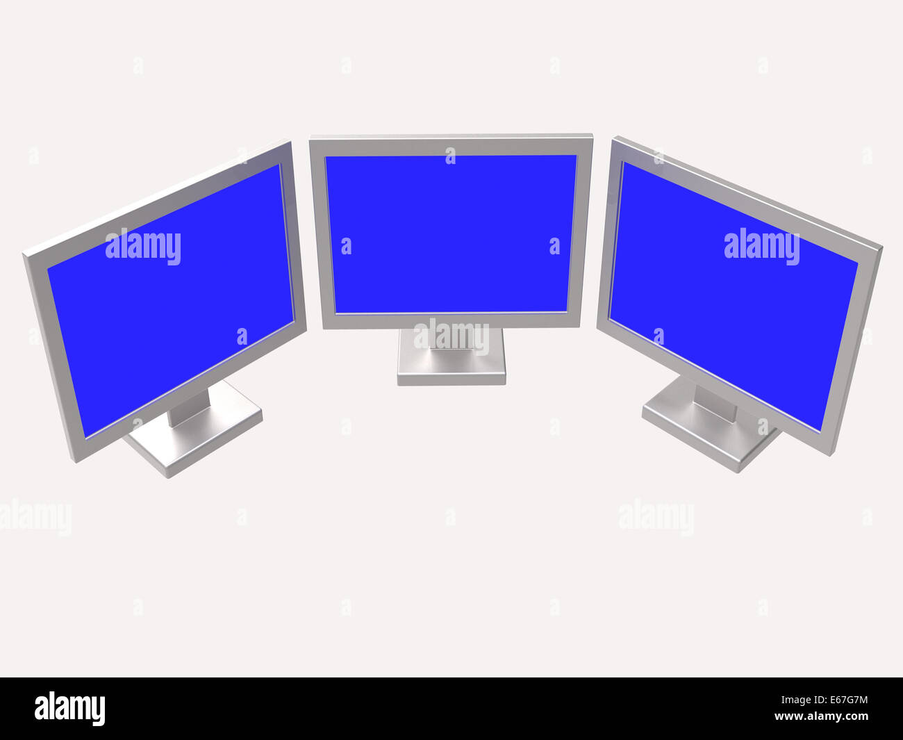Copyspace Monitors Representing Flat Screen And Copy-Space Stock Photo ...