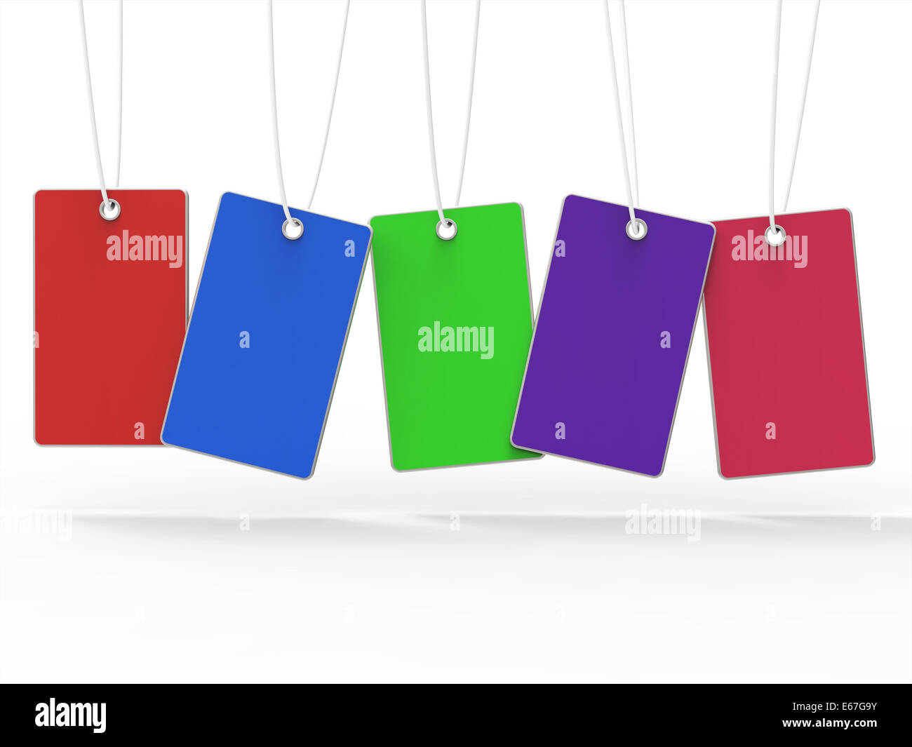 Copyspace Color Showing Tags 5 And Card Stock Photo - Alamy