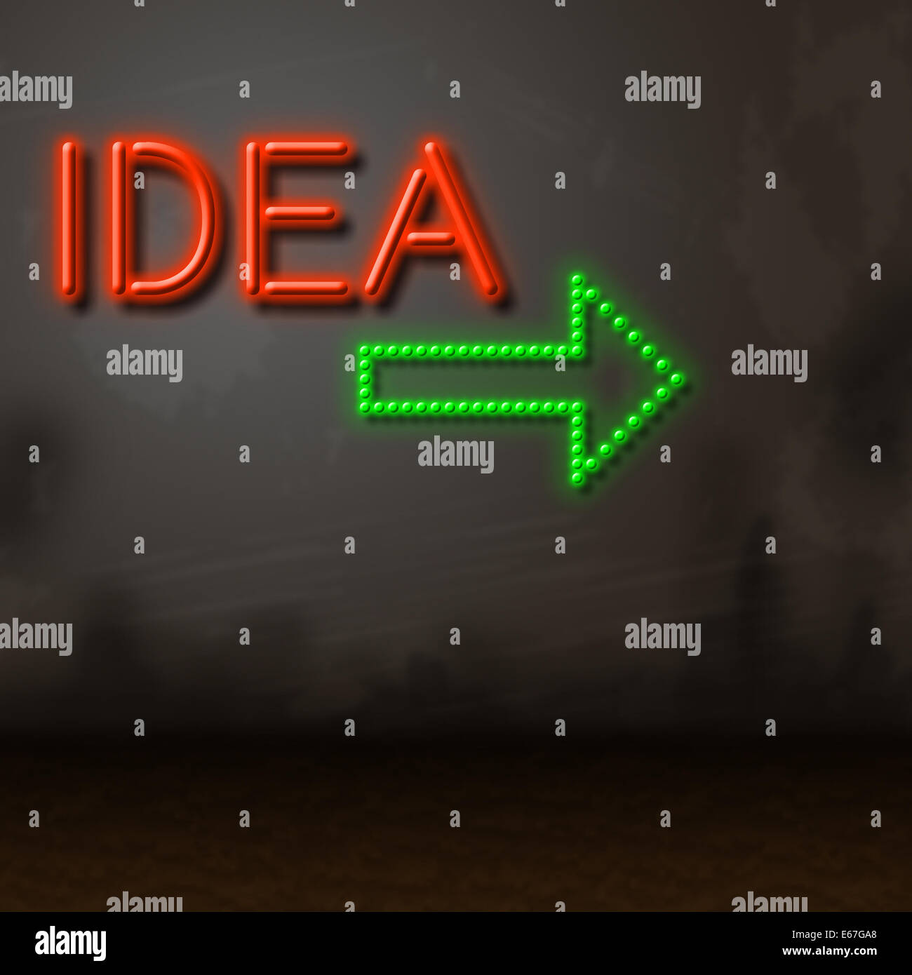 Neon Idea Representing Conception Invention And Inventions Stock Photo ...