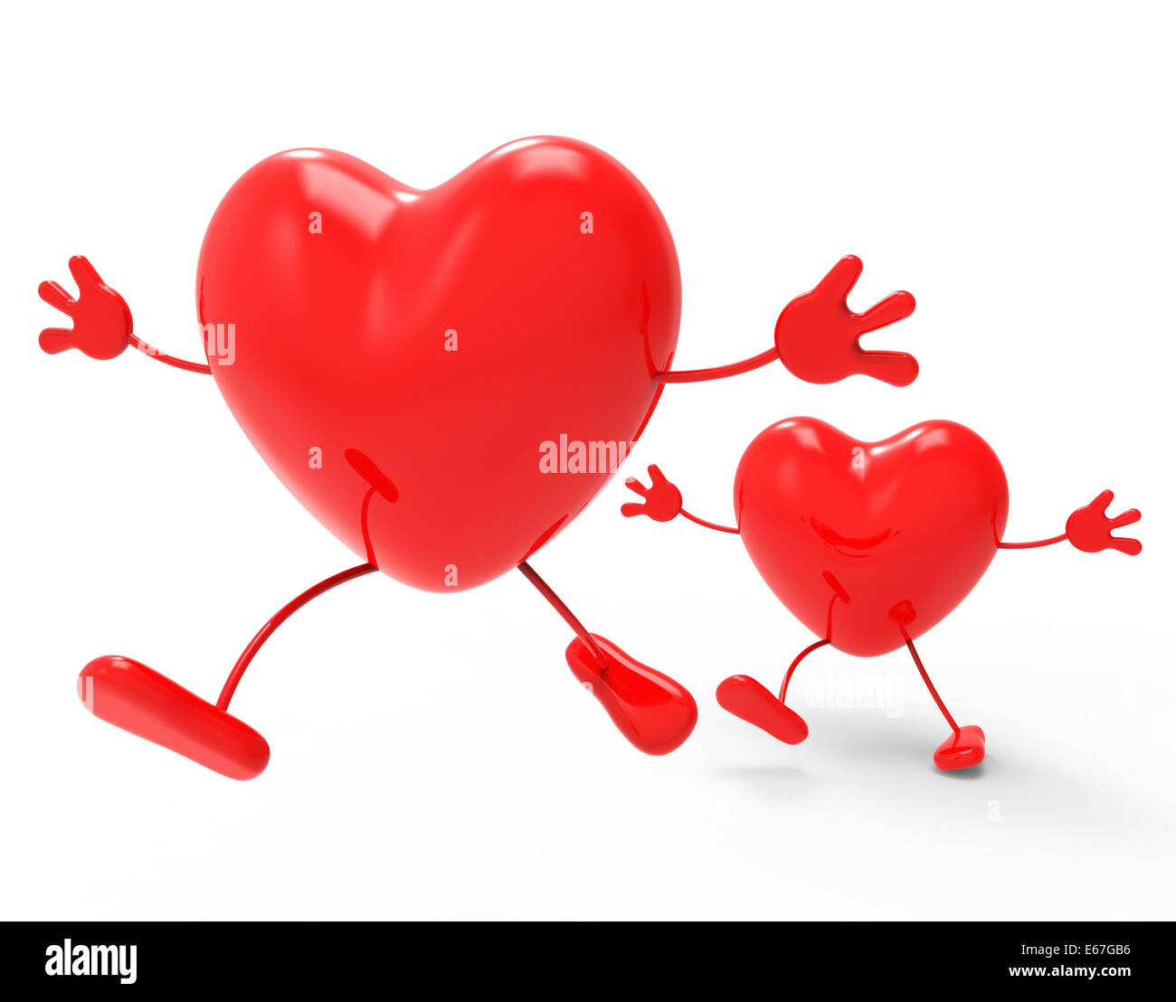 Hearts Love Meaning Valentines Day And Affection Stock Photo - Alamy