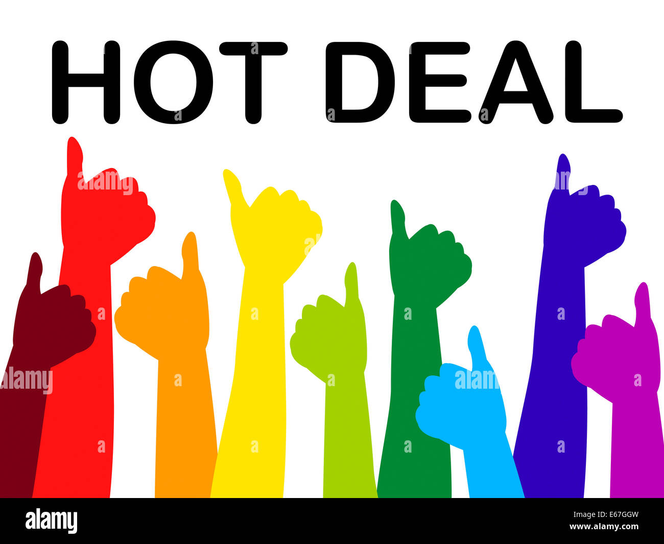Hot Deal Indicating All Right And Validation Stock Photo - Alamy