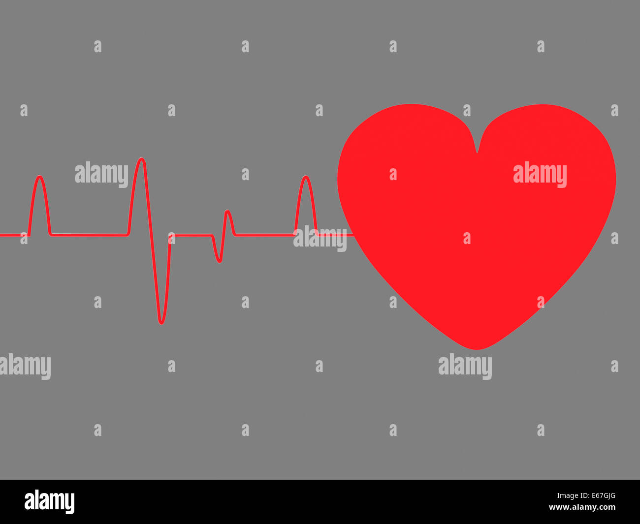 Heart Pulse Representing Text Space And Heartbeat Stock Photo - Alamy