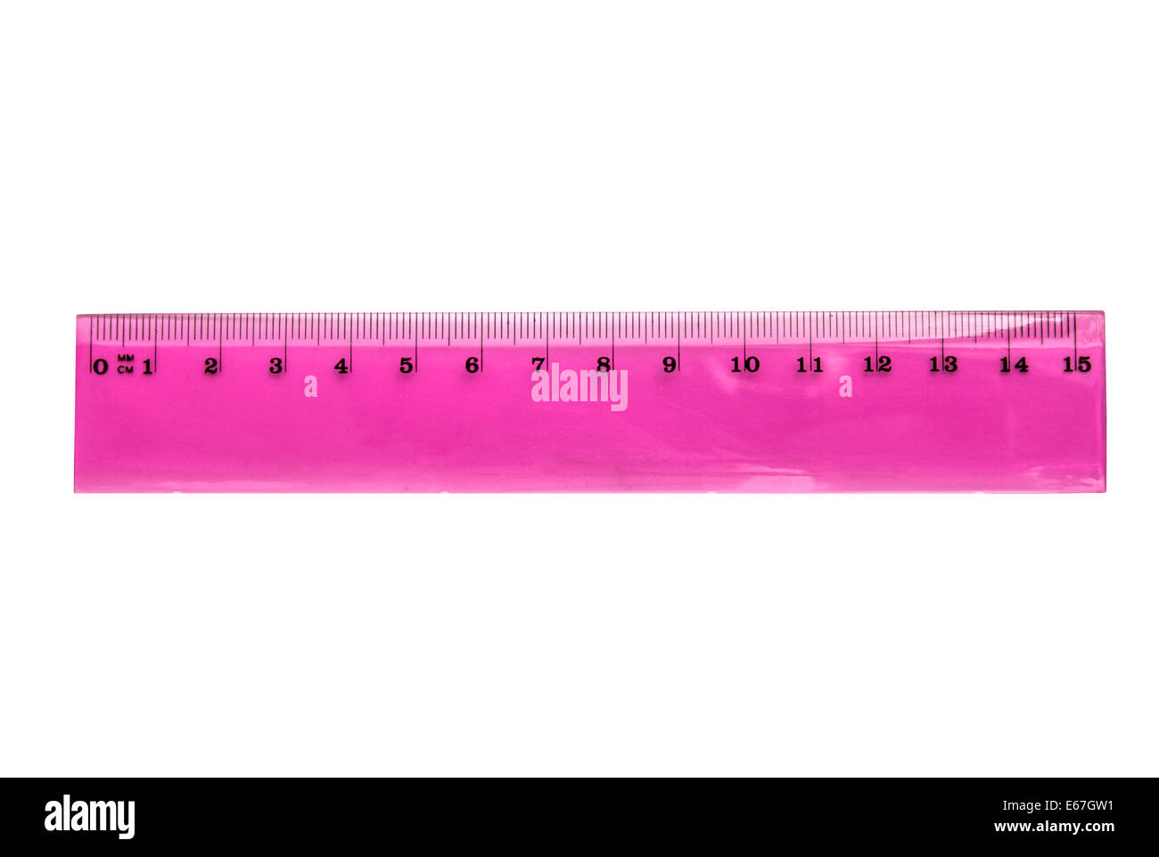 Pink ruler isolated on white background Stock Photo - Alamy