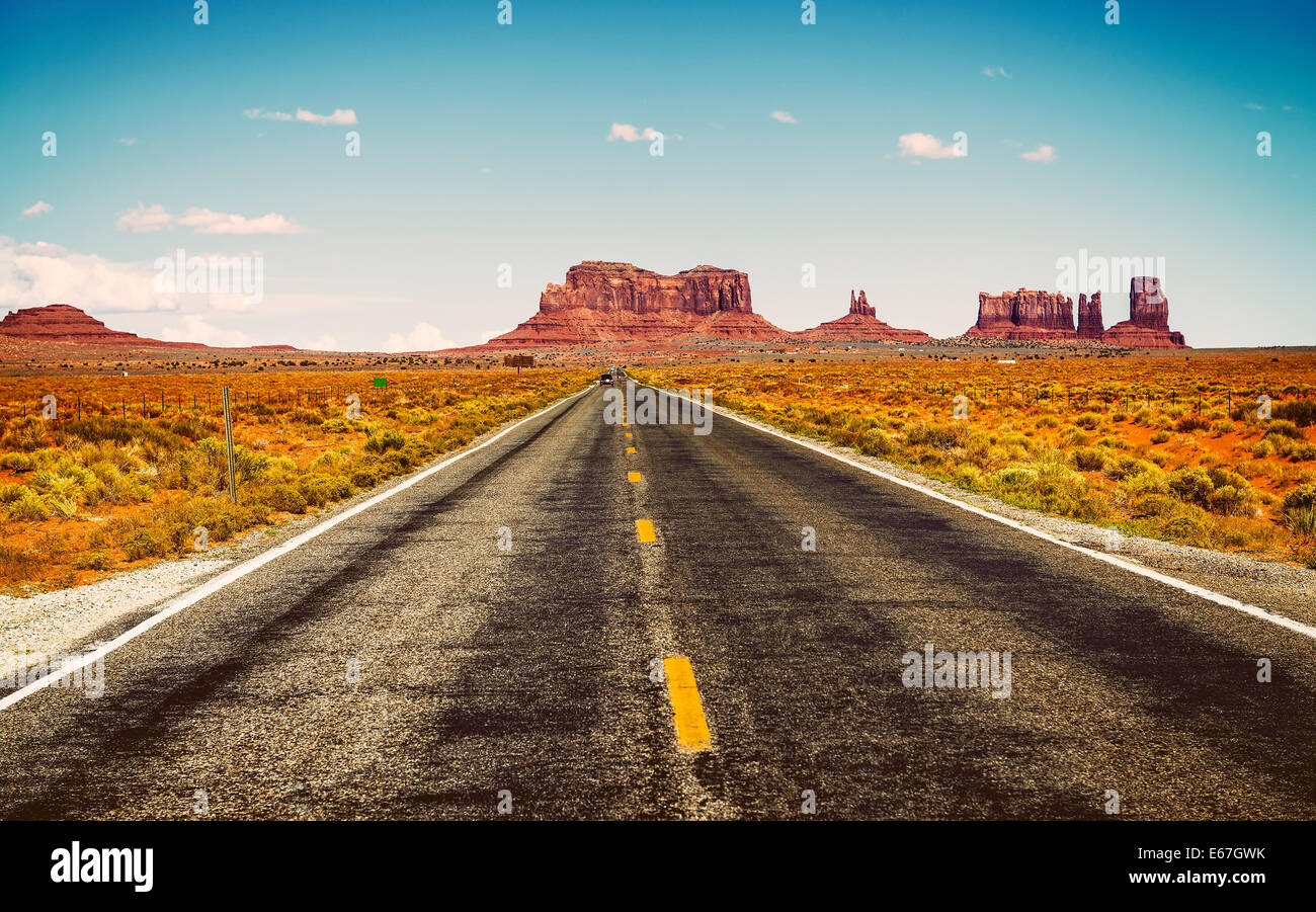 famous road in southwest of america near Monument Valley tribal park ...