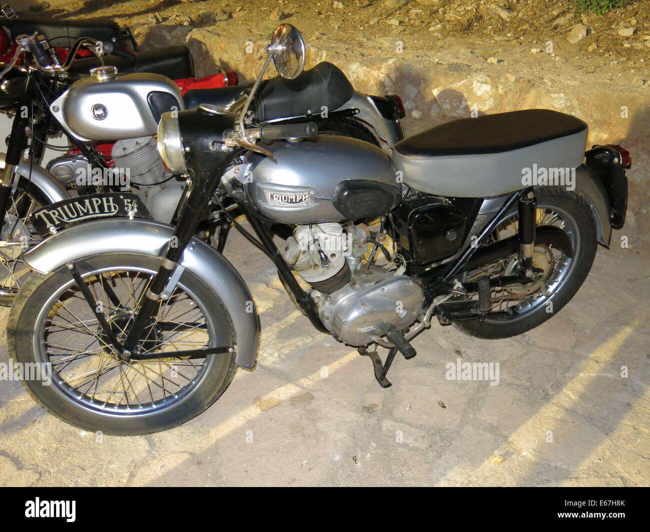 Picture of vintage Triumph motorbike taken at the 9th exhibition of ...