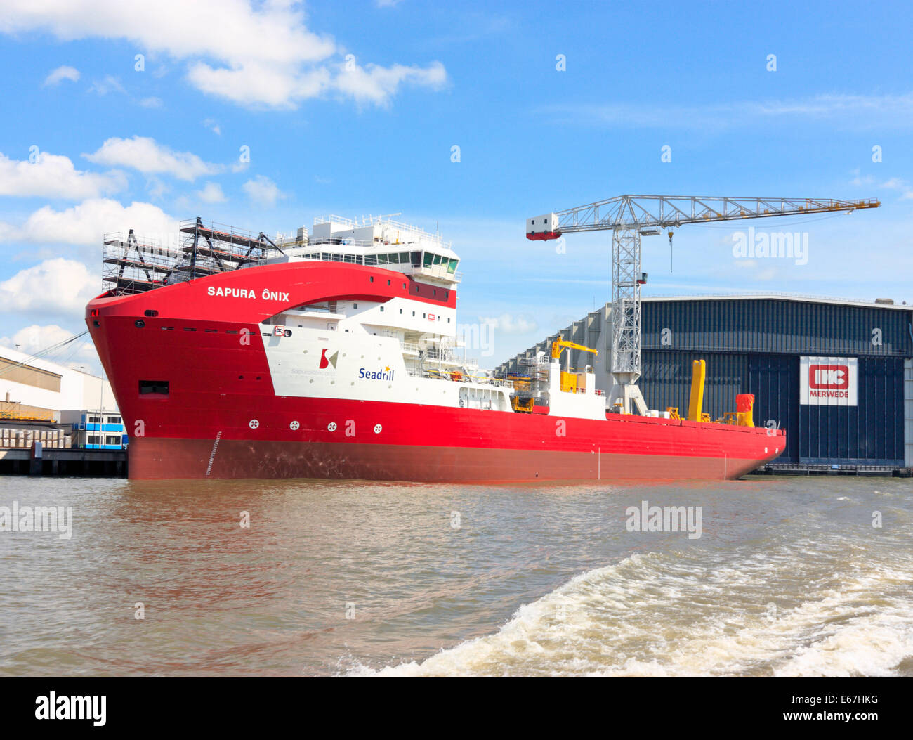 Offshore Support Vessel Sapura Onix at the IHC Merwede Shipyard in ...