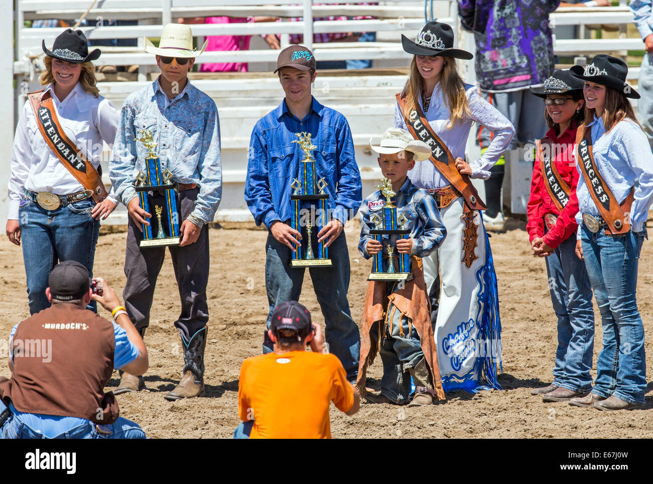 Young winners in the mutton busting competition event, Chaffee County ...