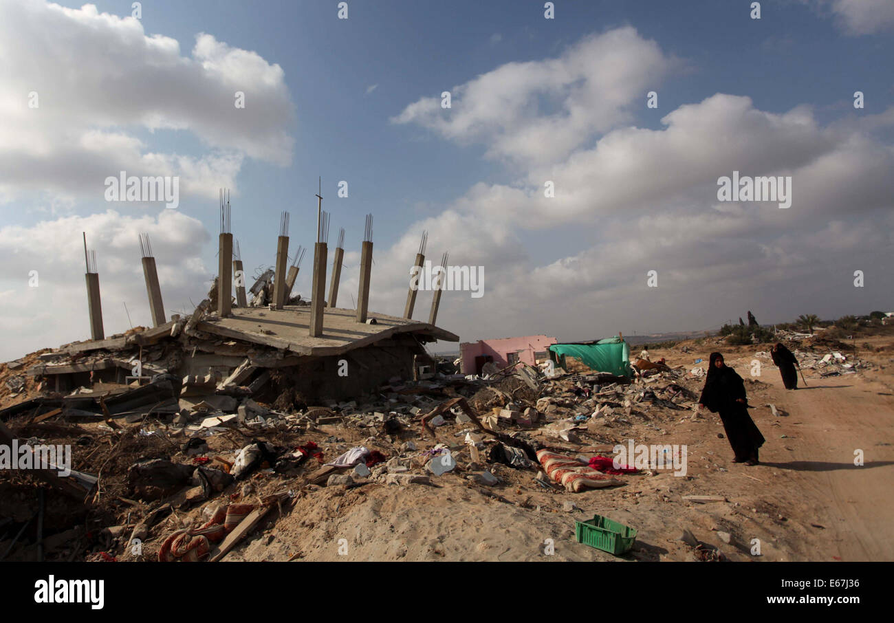 Gaza. 17th Aug, 2014. Johr El-Deek, Gaza Strip, Palestinian Territory ...