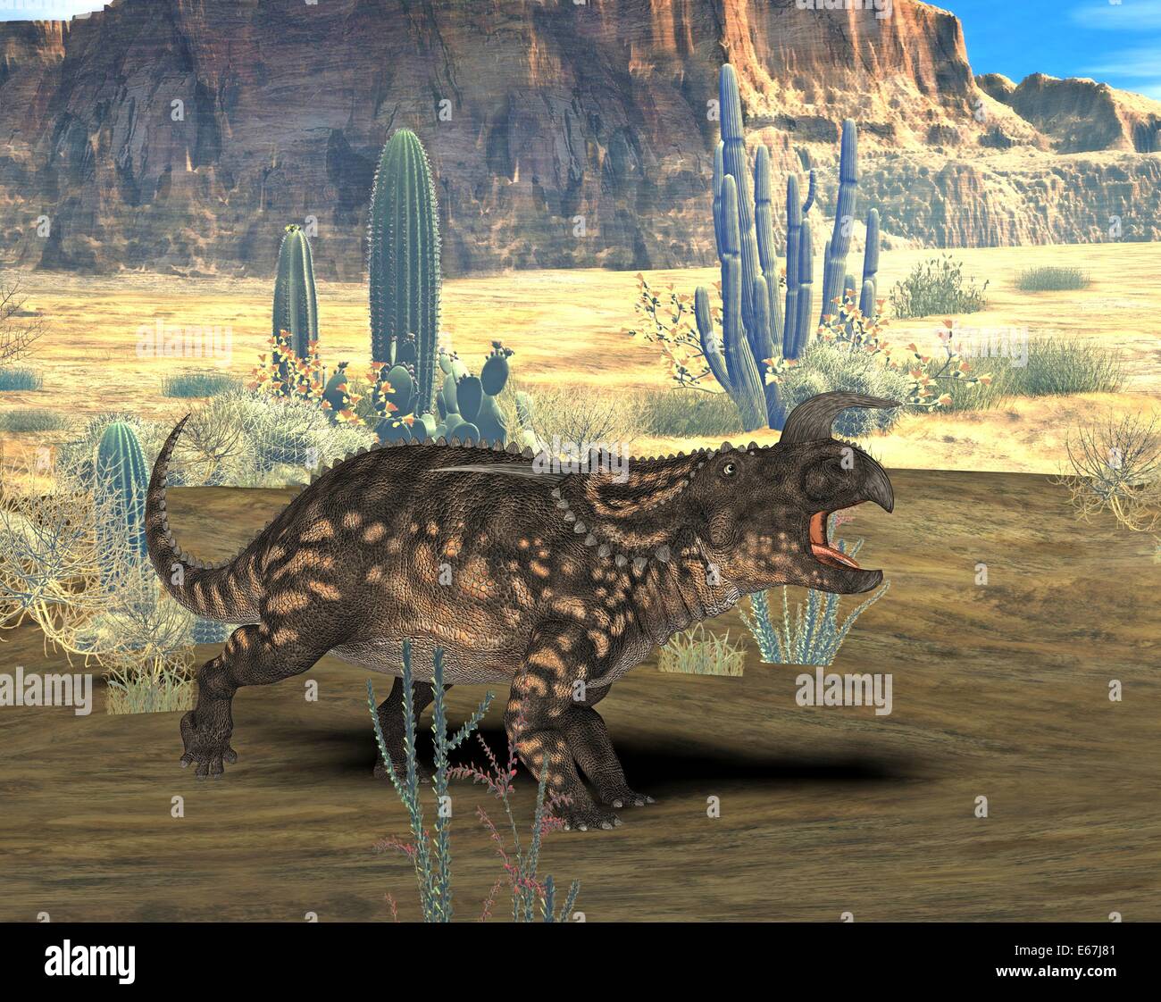 Dinosaurier Einiosaurus / dinosaur Einiosaurus Stock Photo - Alamy